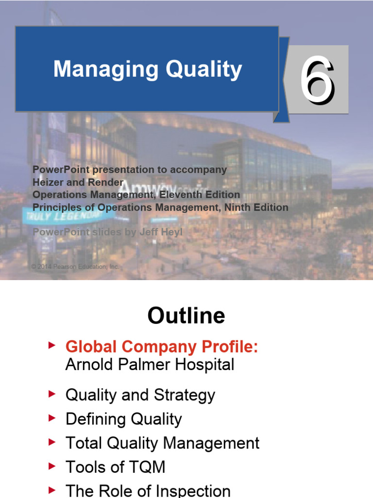Managing Quality in Operations Management | PDF | Six Sigma | Quality (Business)