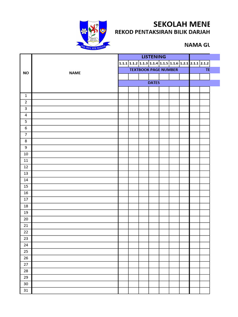 Rekod PBD Dan Eviden | PDF | Curriculum | Educational Assessment