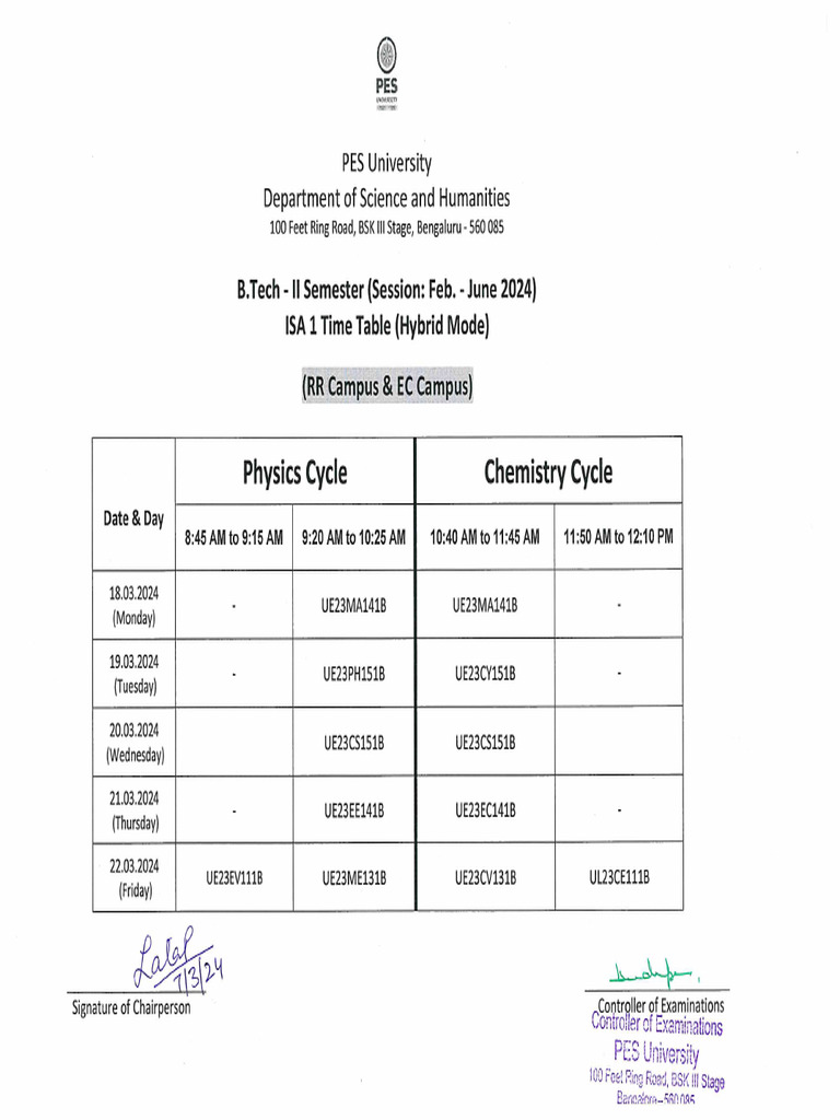 Sem 2 - ISA 1 - TT Scanned | PDF