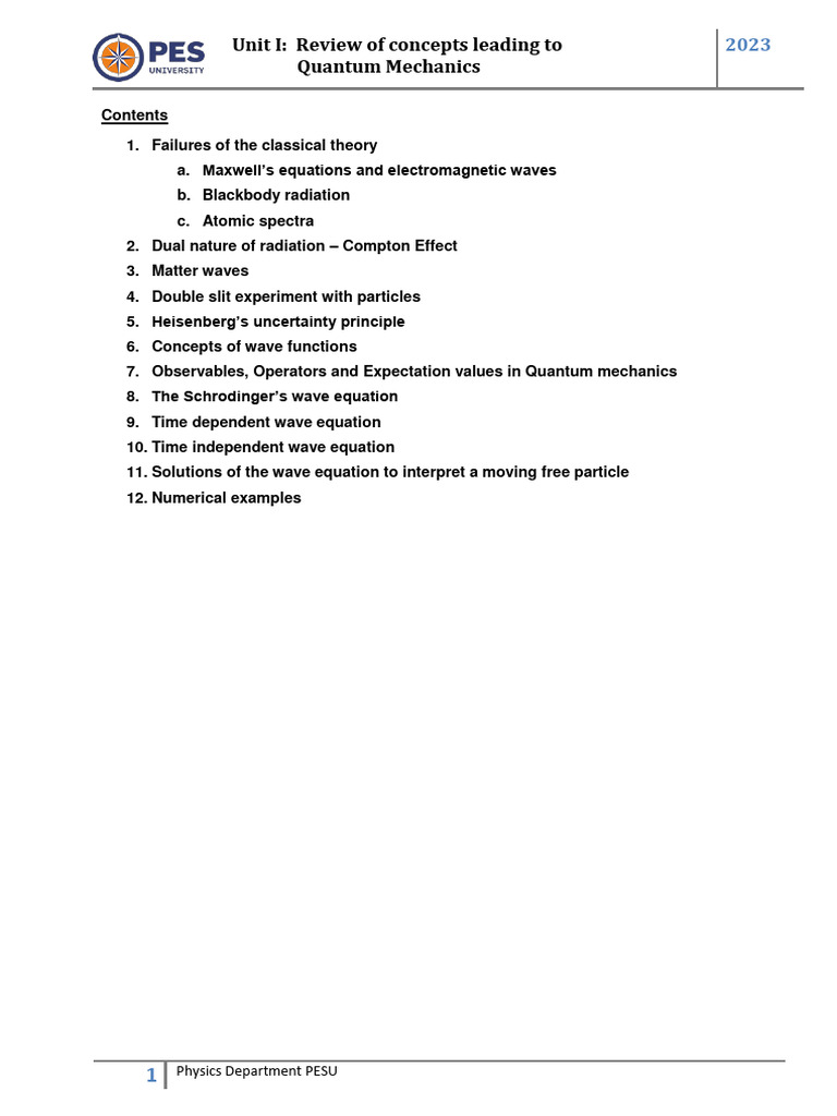 Phy Unit1 | PDF | Electromagnetic Radiation | Waves