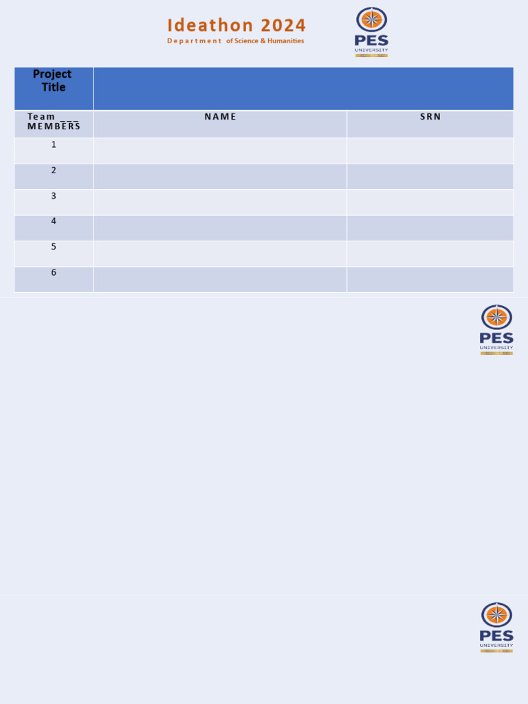 Ideathon Power Point Format | PDF