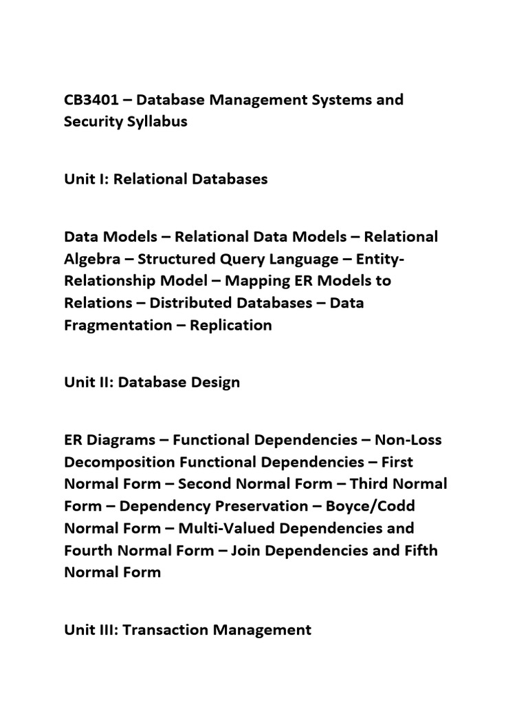 CB3401 Unit1 | PDF | Relational Model | Relational Database