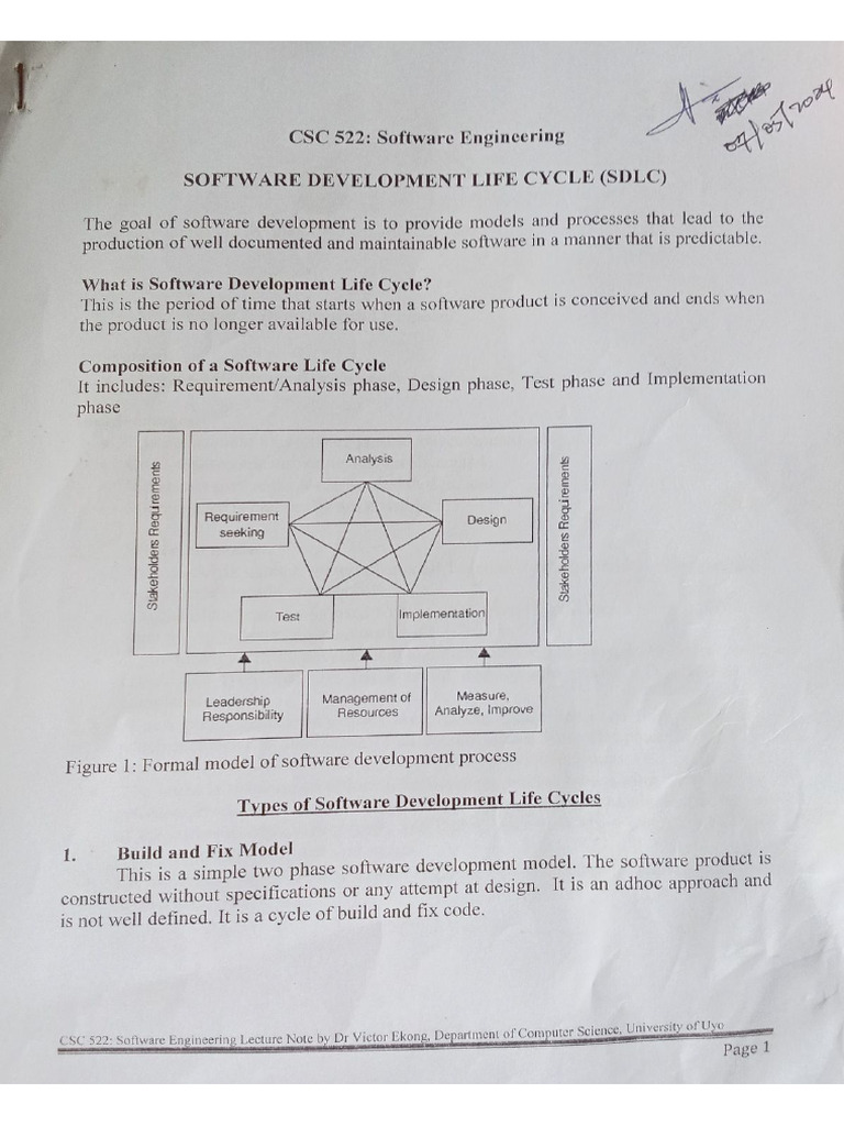 CSC 422 Second Class Note | PDF