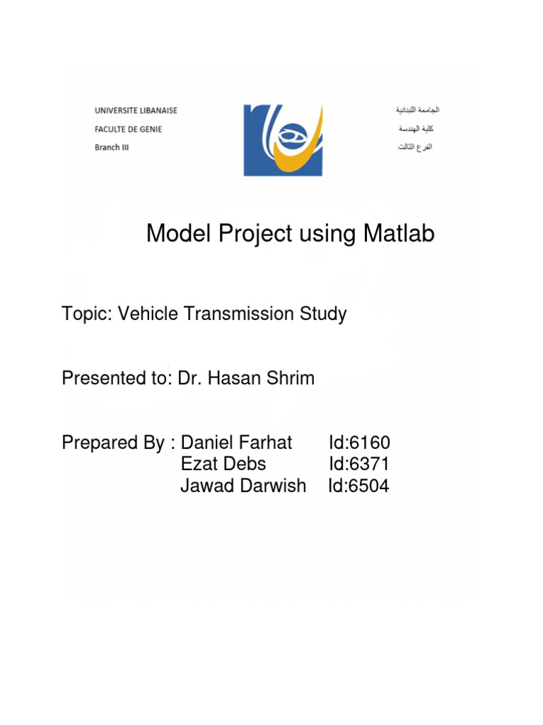 Model Project Report | PDF | Force | Torque