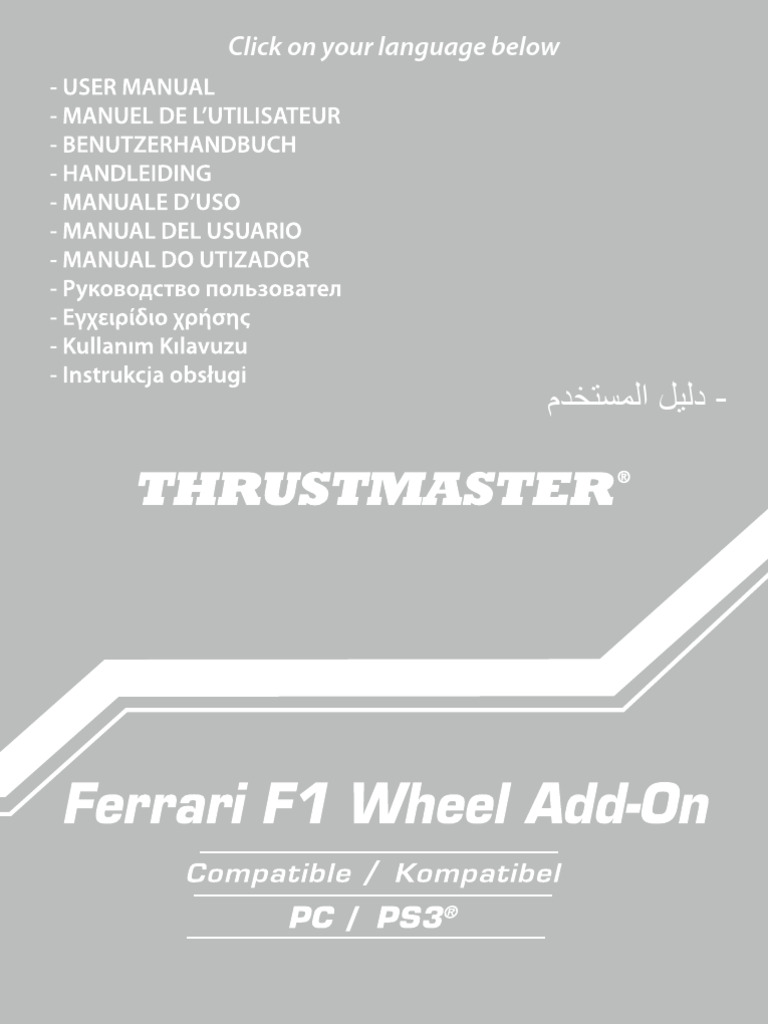 Ferrari f1 Wheel User Manual | PDF | Technical Support | Implied Warranty