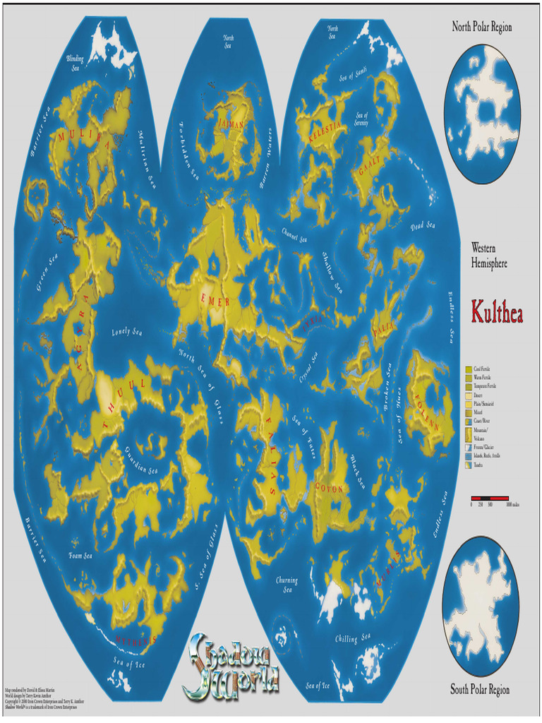 Kulthea - World Map | PDF | Physical Geography | Earth Sciences
