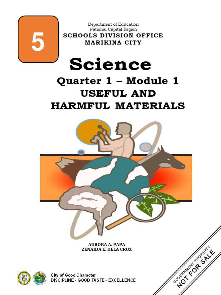 Sci5 q1 m1 Useful and Harmful Materials | PDF | Waste | Metals
