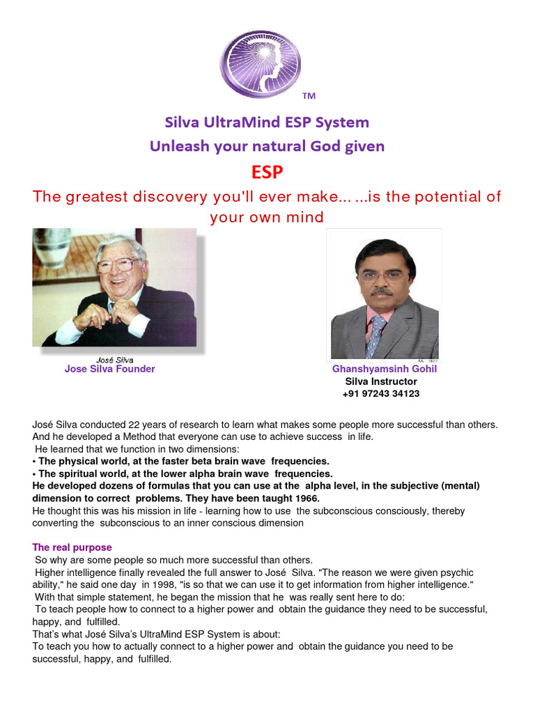 Silva UltraMind ESP System2 | PDF | Mind | Consciousness