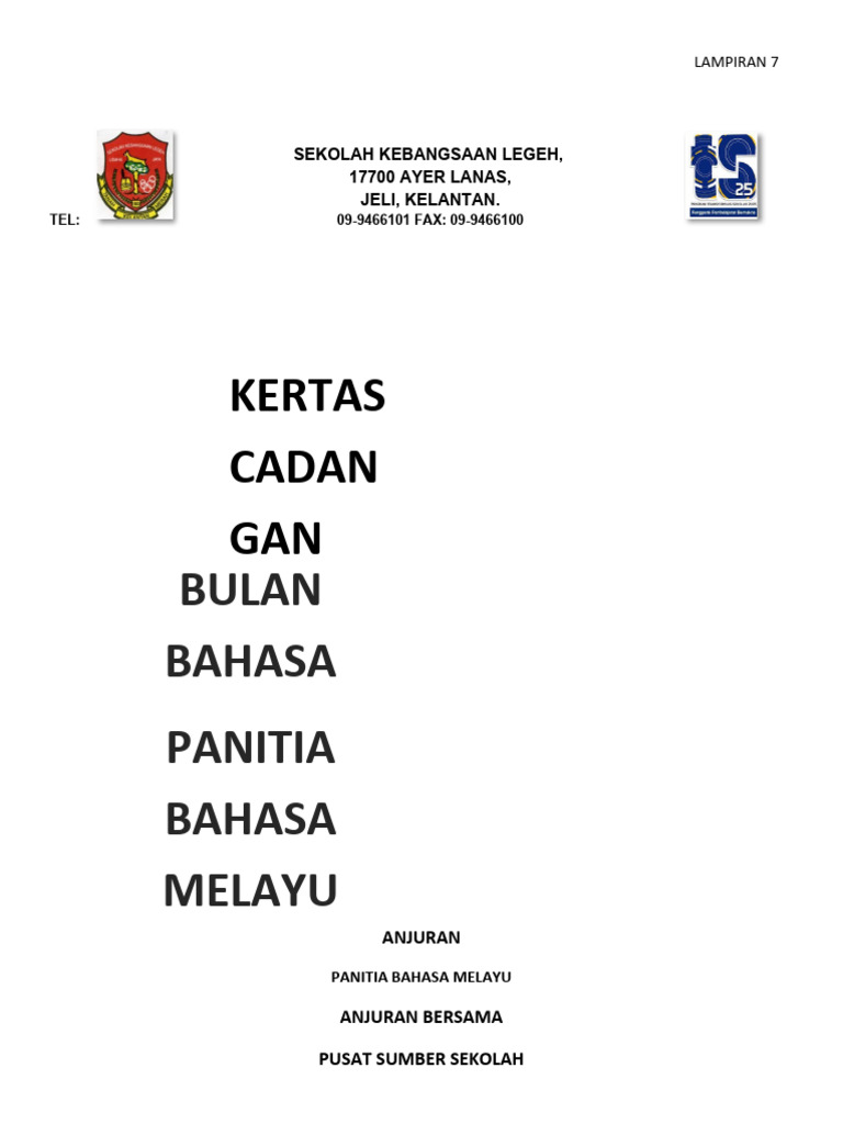 Kertas Cad PRGM BLN Bahasa | PDF