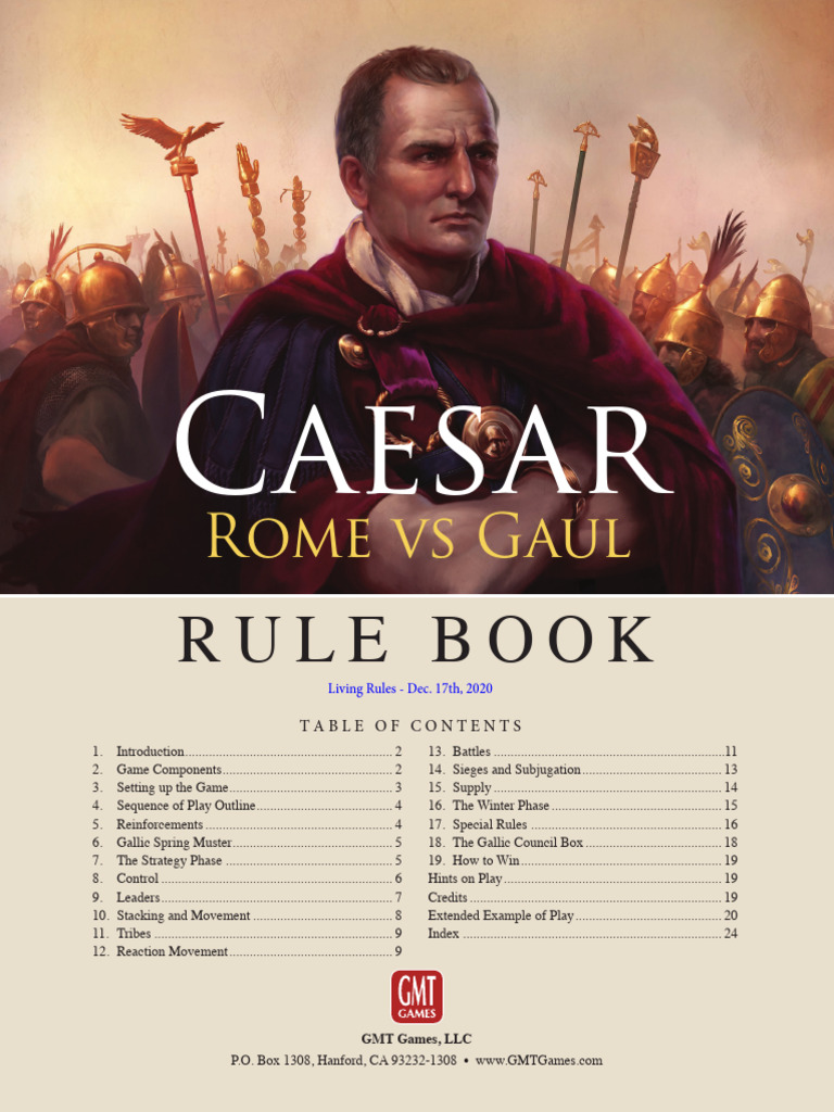 Caesar Rules LR 12 17 2020 | PDF | Gaul | Julius Caesar