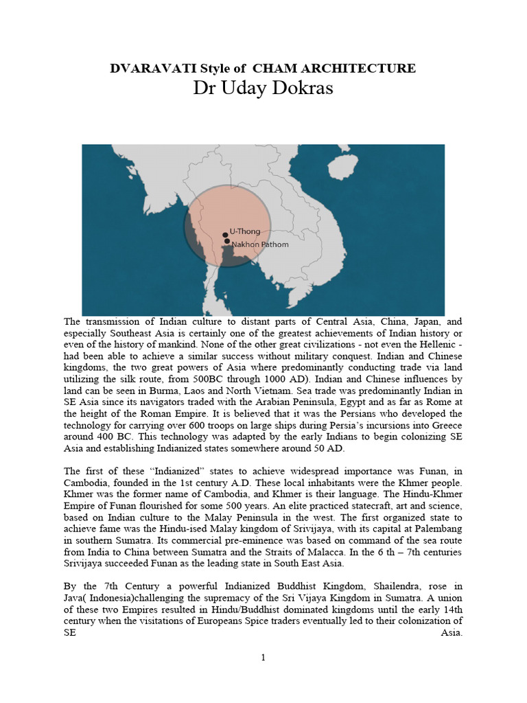 Dvaravati Style of Cham Architecture | PDF