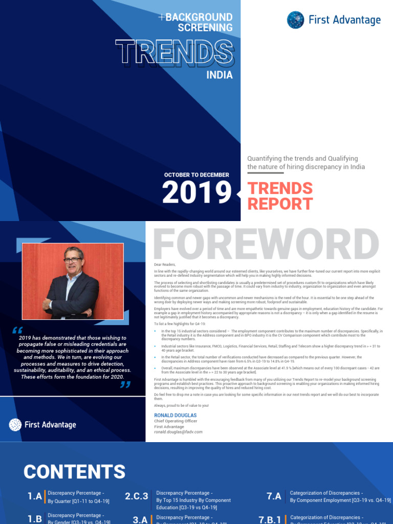 FADV Q4 2019 Trends Report | PDF | Recruitment | Employment