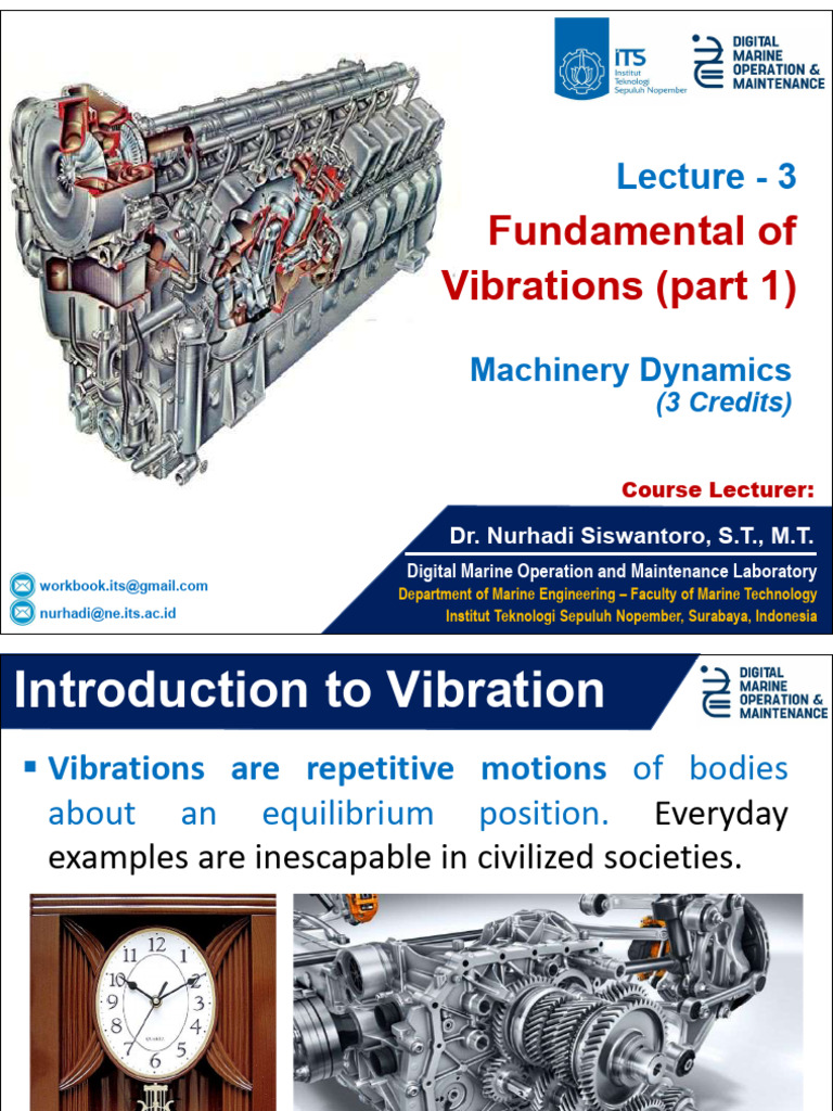 Lecture 3 - Fundamental of Vibration (Part 1) | PDF | Damping | Oscillation