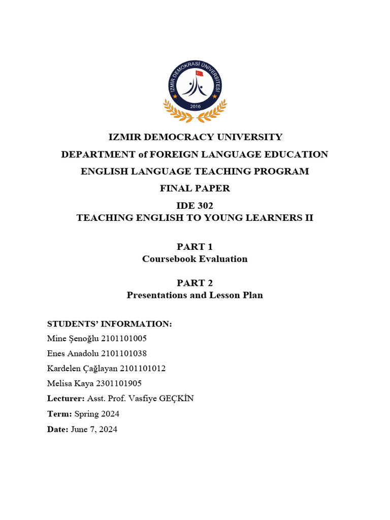 Teyl Final | PDF | Learning | Vocabulary