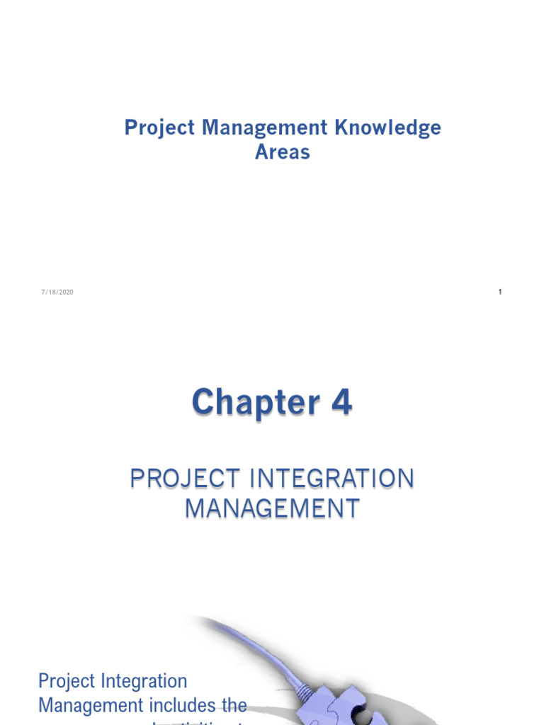 04 - Project Integration Management PMBOOK | PDF | Project Management ...
