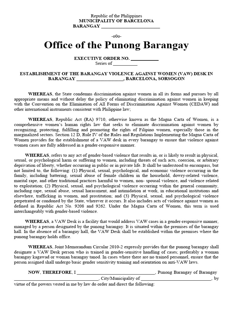 VAW Desk and Officer | PDF | Domestic Violence | Violence