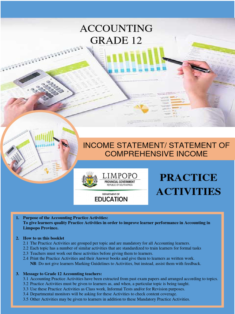 Grade 12 Accounting Practice Activities | PDF | Dividend | Income Statement