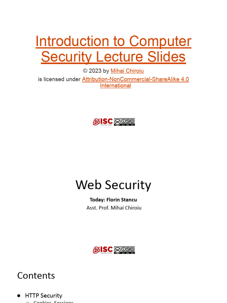 ISC - Curs 09 - Web Security | PDF | Ajax (Programming) | Transport Layer Security