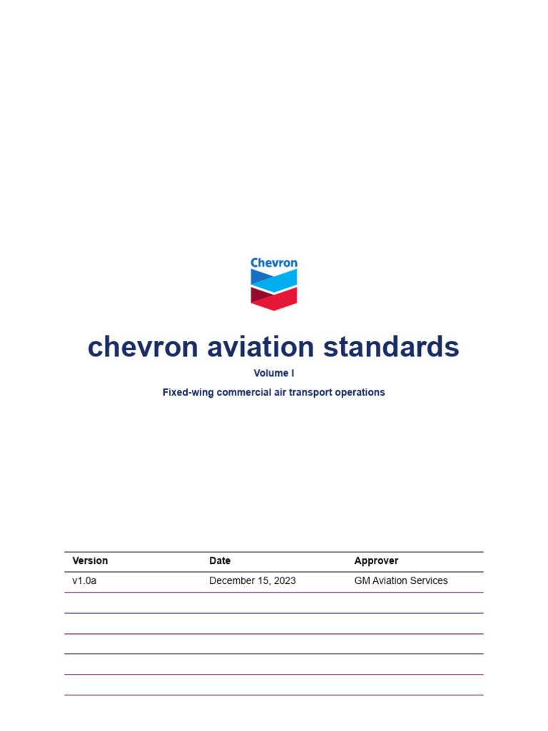 Chevron Aviation Standards Vol.ume I v1.0a (1) | Download Free PDF ...