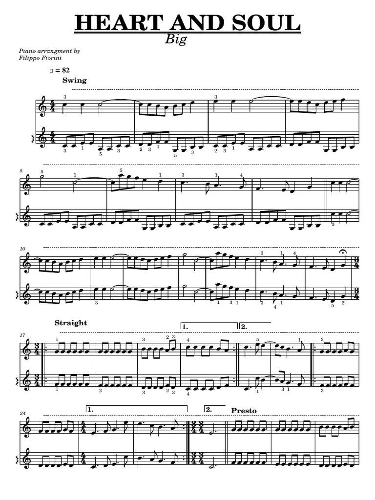 Heart and Soul Easy Piano | PDF