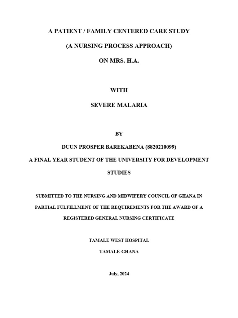 Malaria Care Study Prosper | PDF | Malaria | Plasmodium