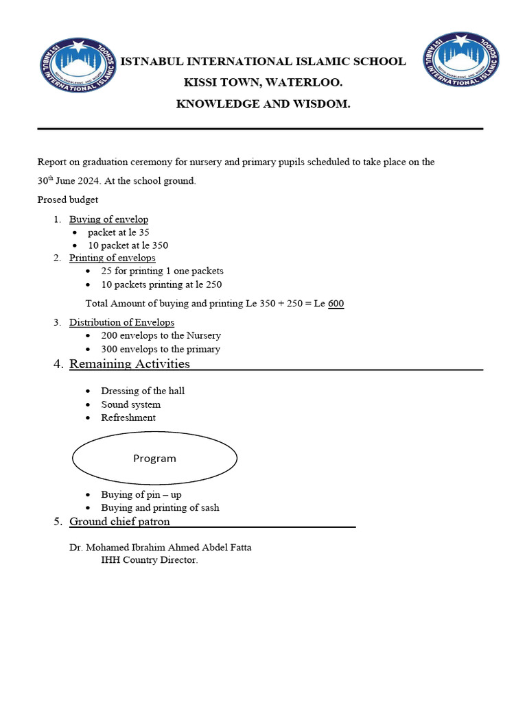 Graduation Ceremony Report 2024 | PDF