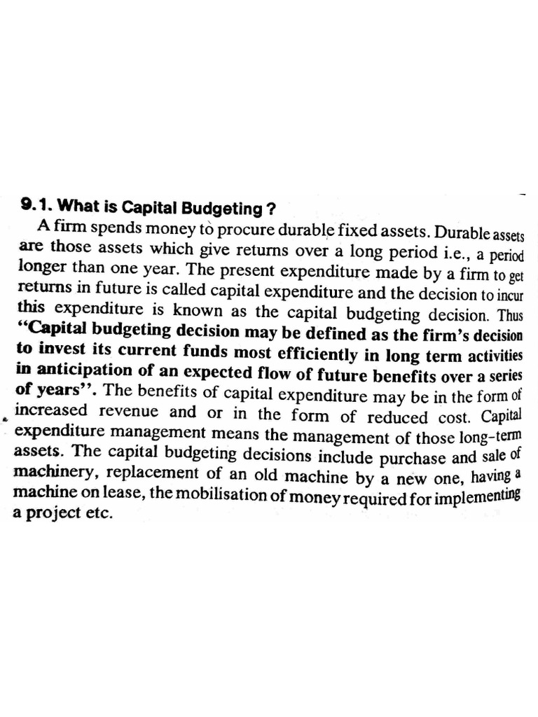 capital budgeting | PDF