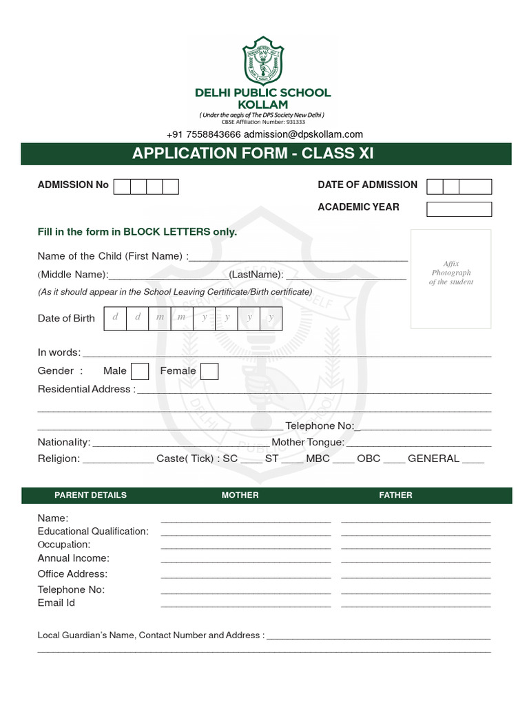 Application XI DPS | PDF