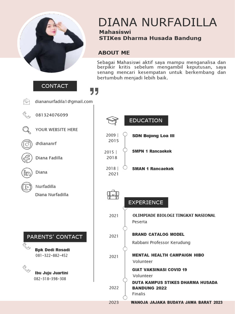 CV Diana Nurfadilla | PDF