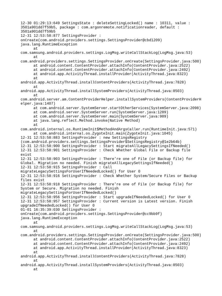 Settings Provider Pdf Java Programming Language Backup