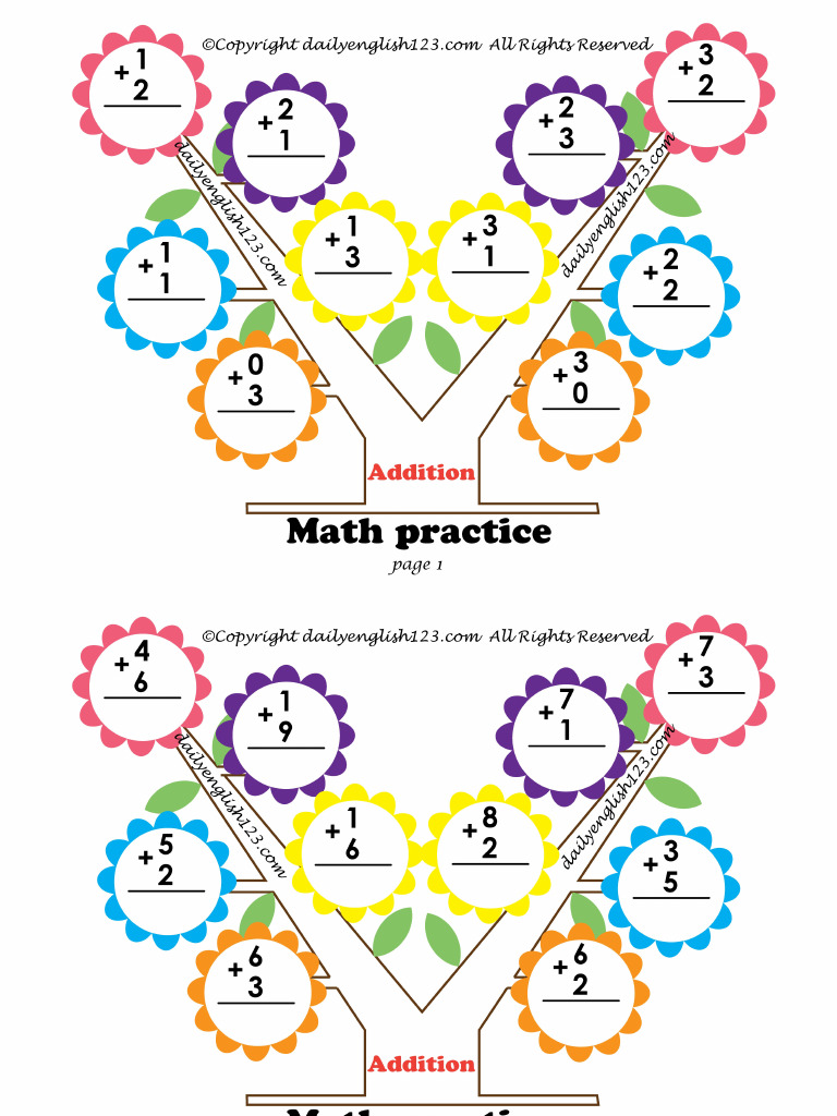 Math For Grade 1 20 Pages | PDF