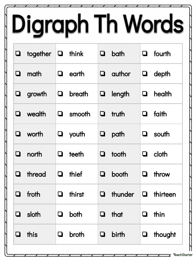 TH Word Listand Digraph Flashcards Adobe Reader | PDF | Tooth | Mouth