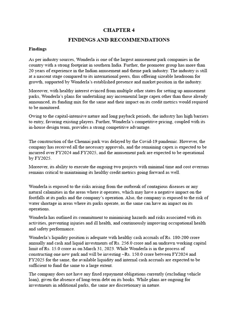 Chapter 4 Findings and Recommendations | PDF | Expense | Efficient ...