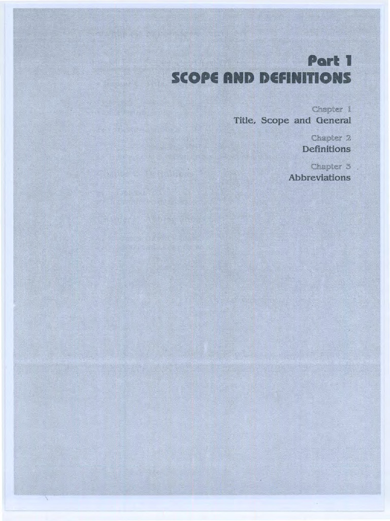 BNBC Part01 Scope Definition | PDF
