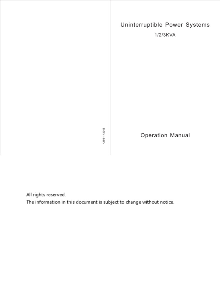 M Series 1 3KVA Rack Tower User Manual 1 | PDF | Ac Power Plugs And Sockets | Mains Electricity