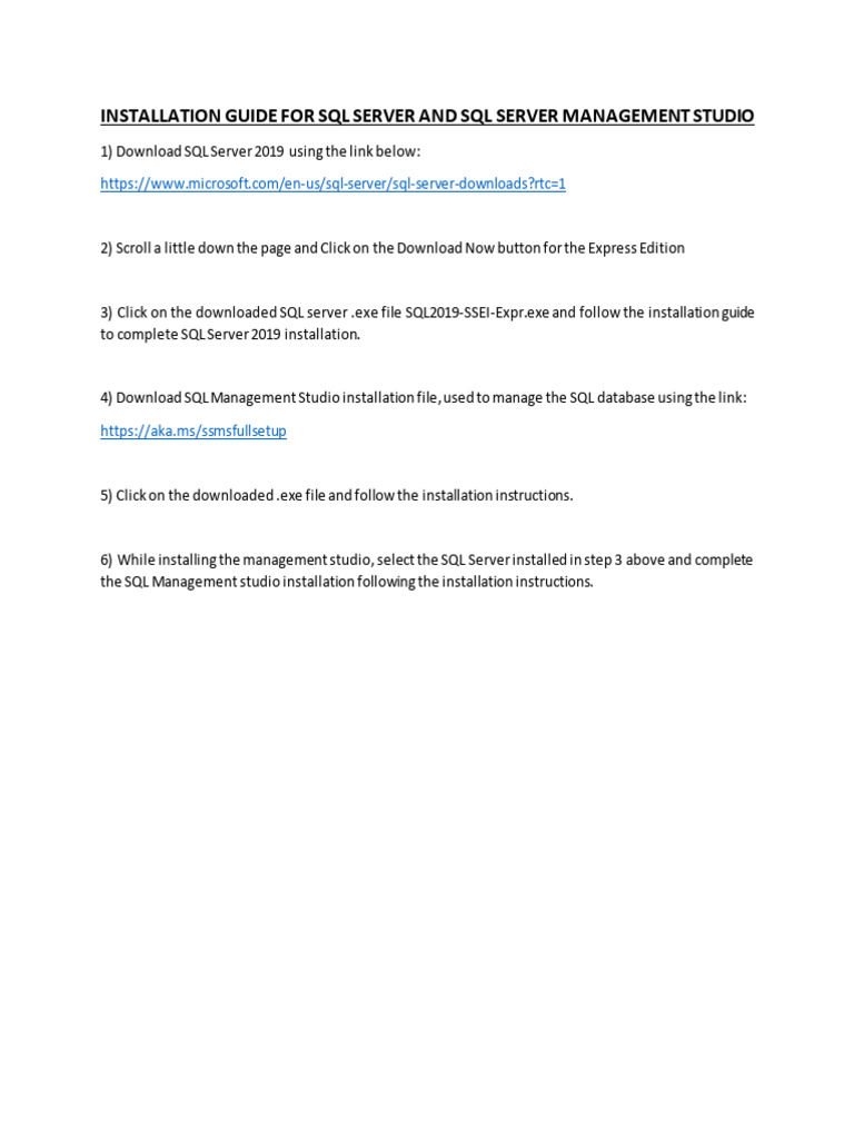 SQ L Server Installation Guide | PDF