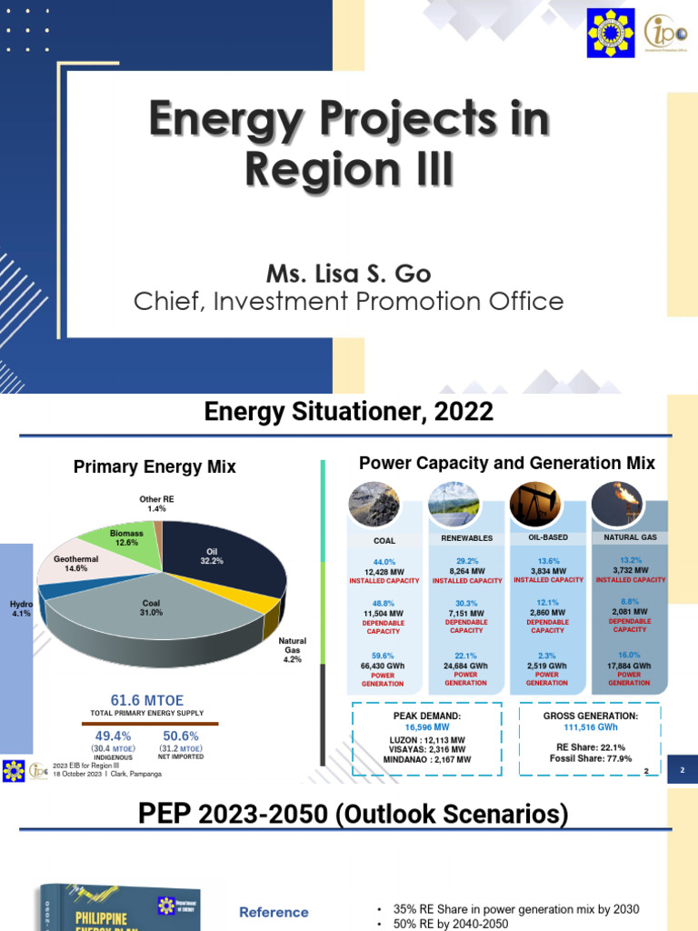 01 Energy Projects in Region III | PDF | Electricity Generation ...