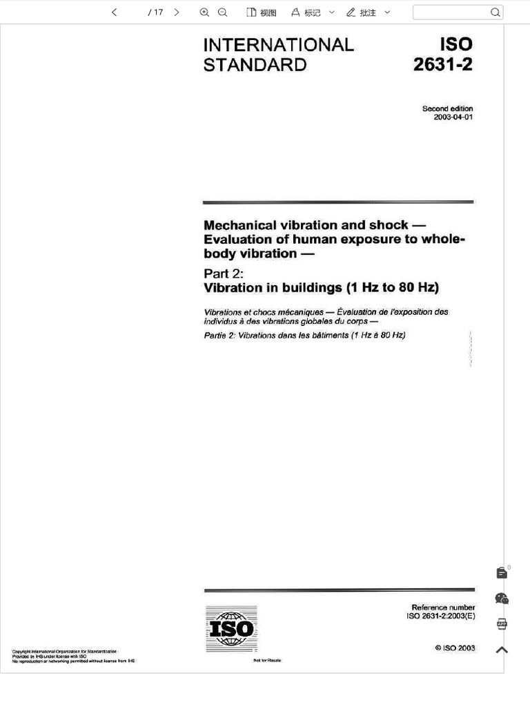 ISO 2631-2 - Mechanical Vibration and Shock - Evaluation of Human ...