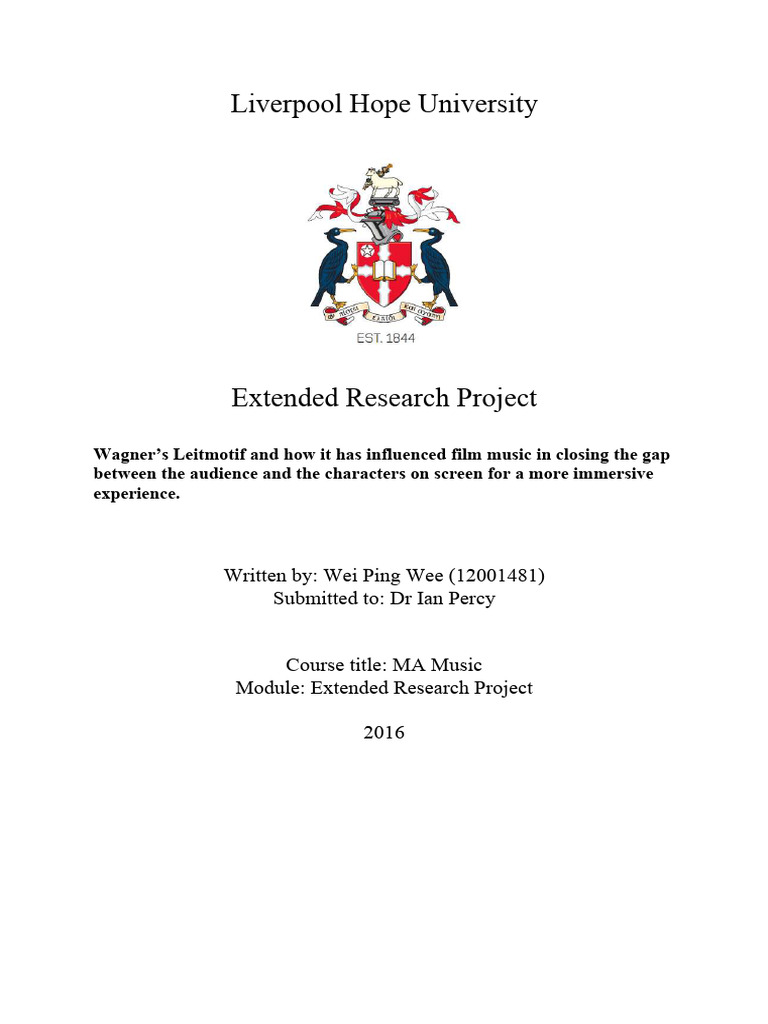 Wagners Leitmotif and How It Has Influen | PDF | Richard Wagner