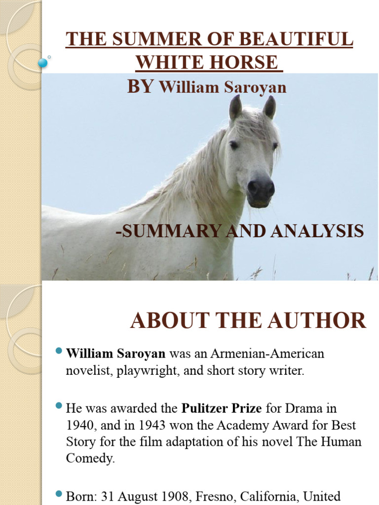 The Summer of Beautiful White Horse | PDF