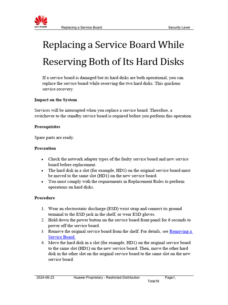 Replace Service Board with Hard Disks | PDF | Computing | Computer ...
