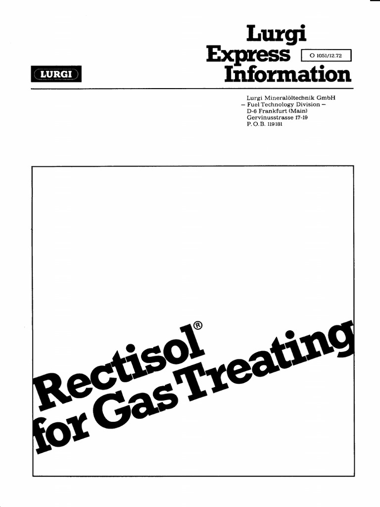 Lurgi_Rectisol_Gas_Treatment | PDF
