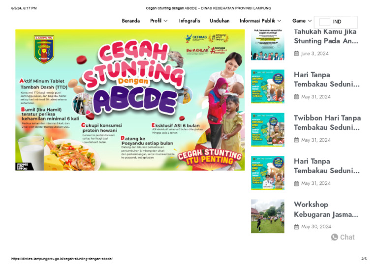 Cegah Stunting dengan ABCDE – DINAS KESEHATAN PROVINSI LAMPUNG | PDF Cegah Stunting dengan ABCDE – DINAS KESEHATAN PROVINSI LAMPUNG | PDF