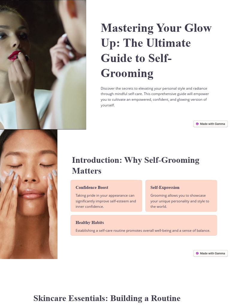 Mastering Your Glow Up the Ultimate Guide to Self Grooming | PDF | Cosmetics