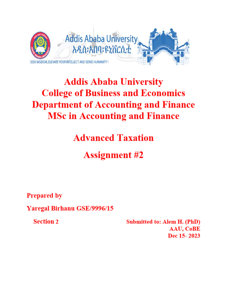 Assignment II | PDF | Taxes | Dividend