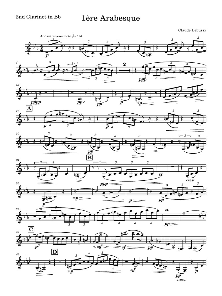 1ère_Arabesque-2nd_Clarinet_in_Bb | PDF