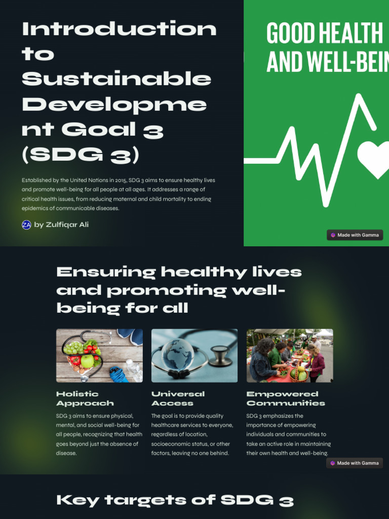 Introduction To Sustainable Development Goal 3 SDG 3 | PDF | Health ...