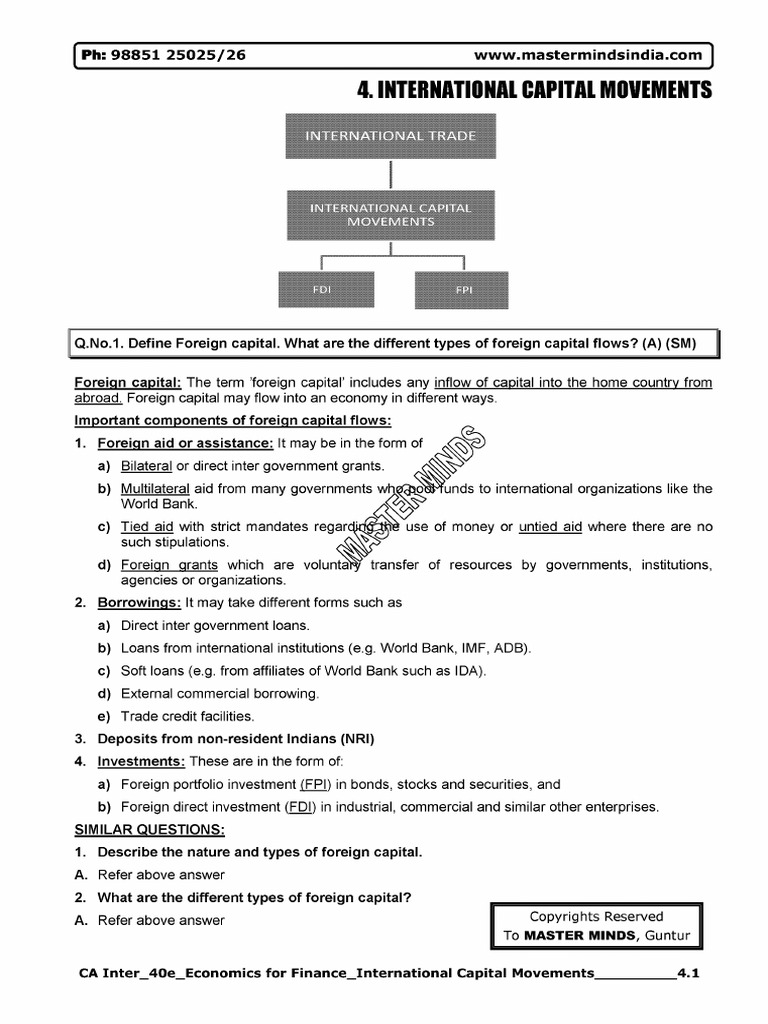 4 International Capital Movements - 40e | PDF