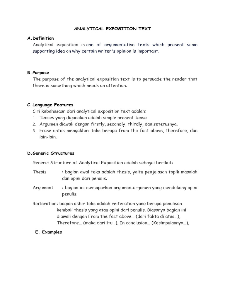 Analytical Exposition Text | PDF