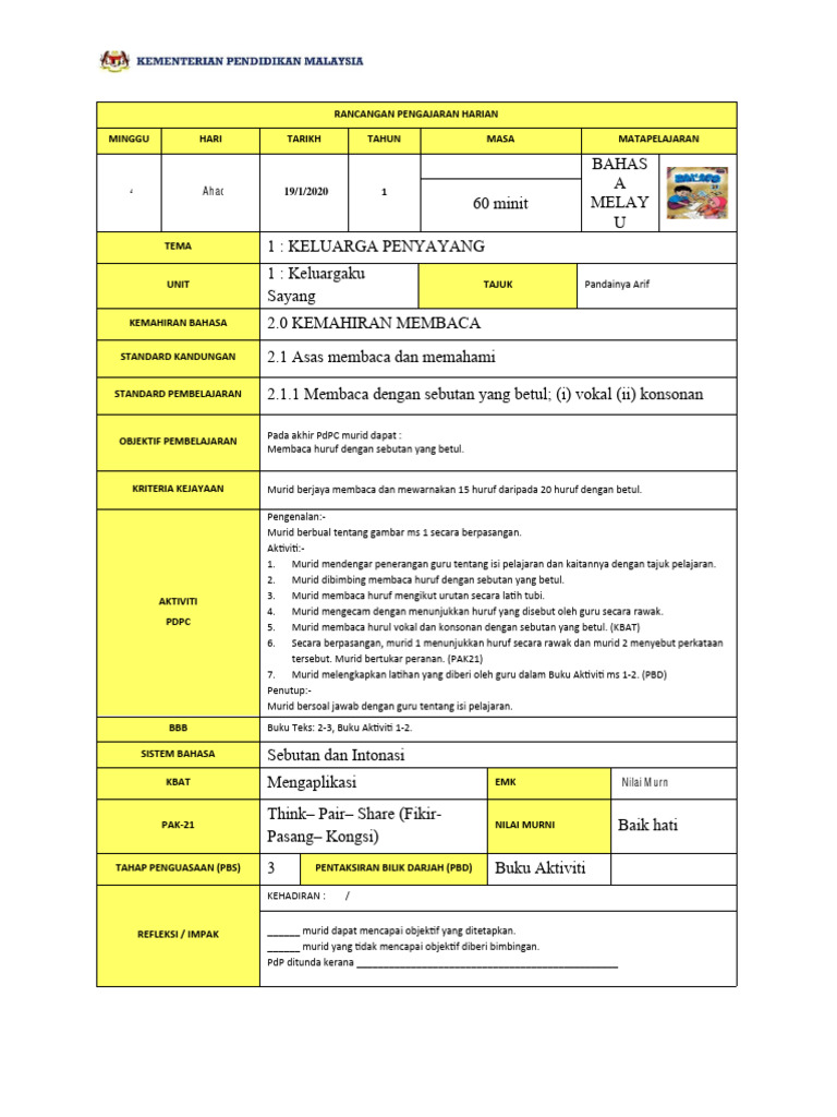 RPH BM THN 1-Unit 1 (M4) | PDF
